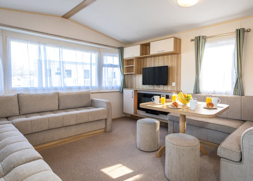 Gold Plus 2 Caravan (sleeps 6) decking (Pet) in Port Carlisle | Hoseasons